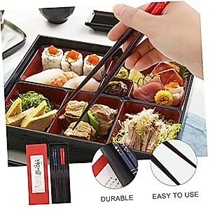 UPKOCH 4 Pairs Wood Chopsticks Travel Utensil Set Asian Gifts Travel Set Reusable Wooden Chopsticks Korean Chopsticks Chinese Wooden Chopsticks Couple Chopsticks for Eating Hot Pot Gift