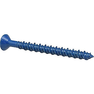 Hillman Fastener 41567 Blue Flat-Head Phillips Concrete Screw Anchor, 3/16" x 2-1/4", 20 Pieces
