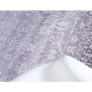 Unique Loom New Classical Collection Traditional Classic Intricate Design with Distressed Vintage Detail, Area Rug (9' 0 x 12' 0 Rectangular, Purple/ Ivory)