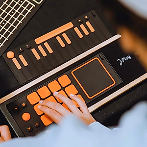 Drum Pad Accessory for J-Play MIDI controller - 12 Drum Pads and Effect Zone, Dedicated Musical App Included, Plug & Play Music instrument Water Edition