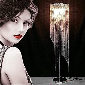 Floor Lamp Crystal Chrome Silver Droplet Floor Lamp Creative Vertical Living Room Decoration Lights E14*3 152x36cm - Design Fixture Lighting Lighting