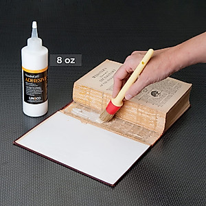 Lineco Neutral pH Adhesive, Acid-Free Dries Clear, PVA Formula Material Dries Quick Water Soluble Flexible When Dried, 8 Ounces, Used for Book Binding and Other Paper Projects (Pack of 2, White)