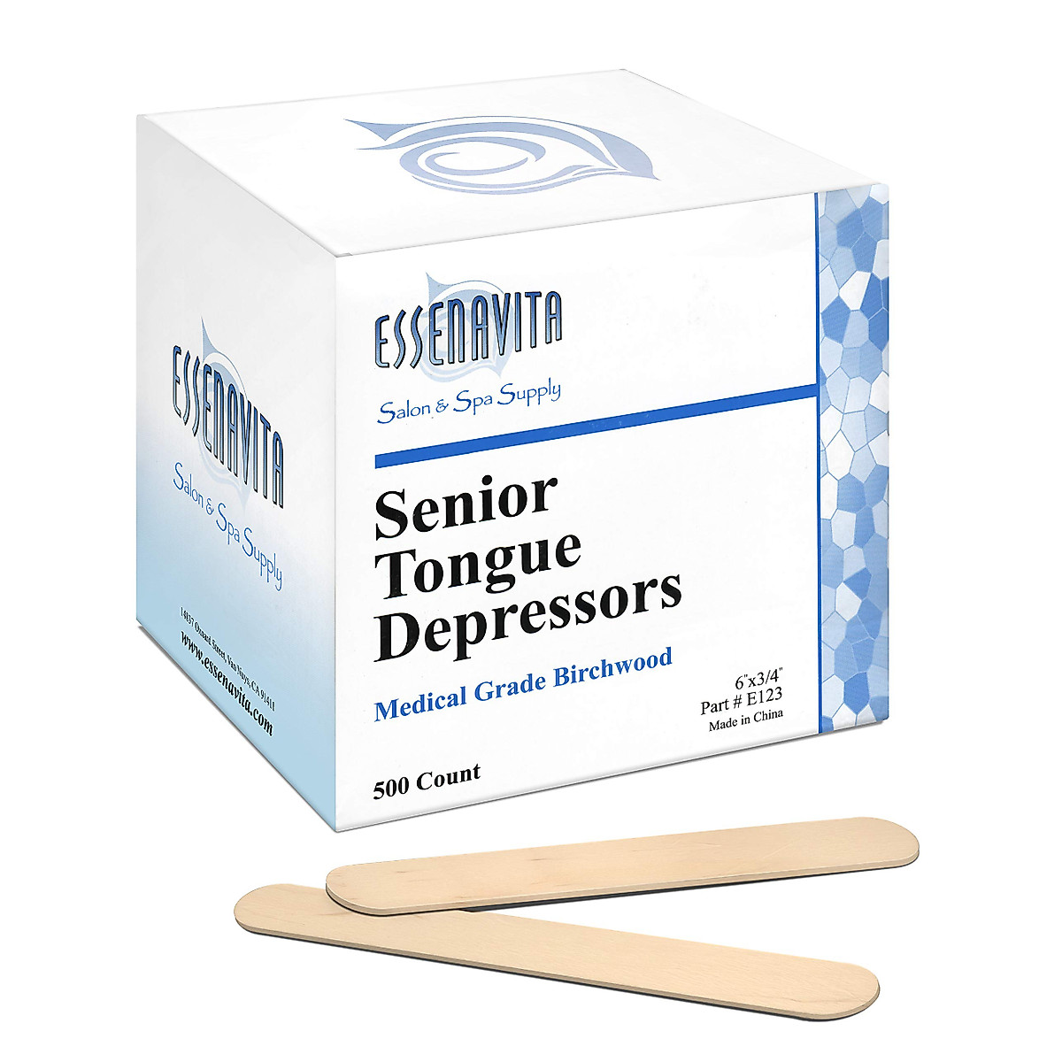 Large wax applicator stick 500 pack 6"x3/4"body waxing sticks large birchwood wooden tongue depressors Medical Grade Quality