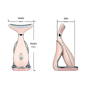 VRAIKO Lily Neck Face Massager, Face Sculpting Tool, Skin Rejuvenation Device with Thermal, Triple Action LED and Vibration, for Anti-Aging, Lifting and Tightening Sagging Skin (Pink)