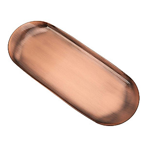 Fishlor Candle Tool Tray, Large Storage Tray, 430 Stainless Steel Candle Tool Tray Organizer Aromatherapy Organizer Tray(Retro Red Copper)