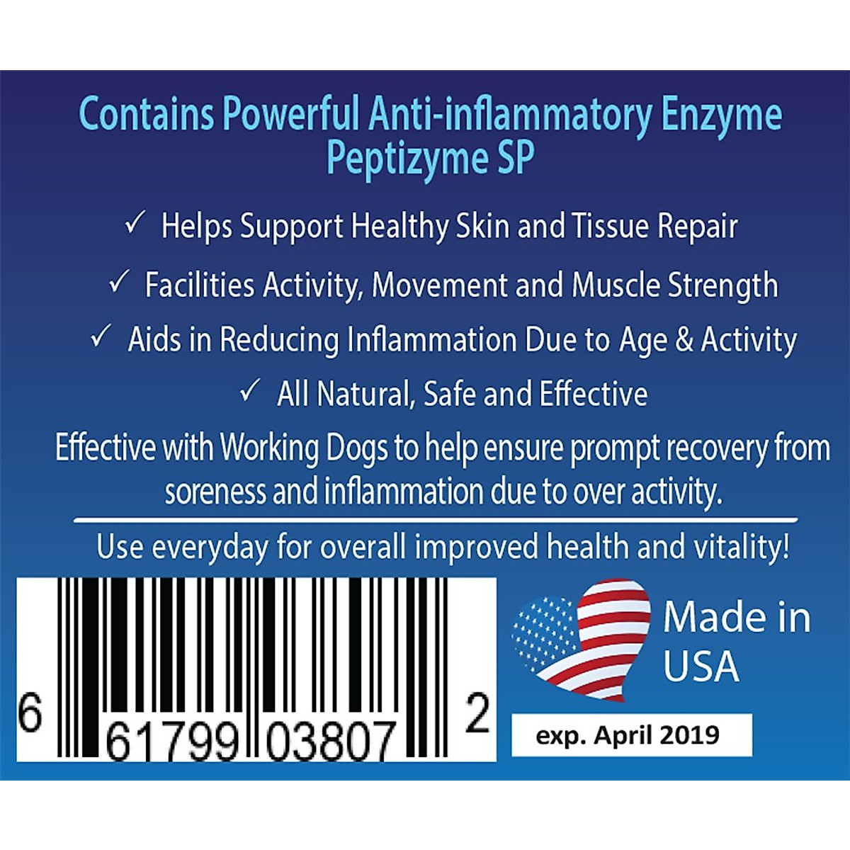 LifeSpan Systemic Enzymes for Dog Arthritis, Mobility, and Pain Relief