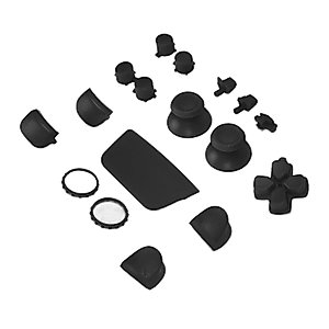 Full Set for , Thumbsticks Buttons R1 L1 R2 L2 ABXY Buttons Controller Replacement Parts for (Black) [video game]