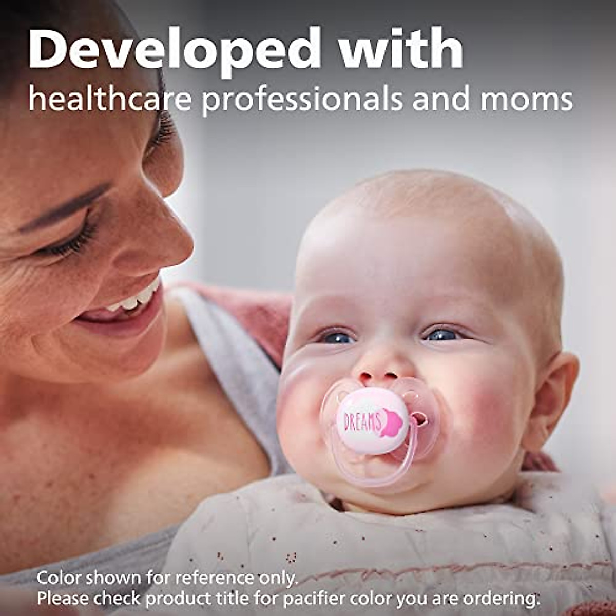 Philips AVENT Ultra Soft Pacifier, 0-6 Months, Arctic White/Green, 4 Pack, SCF214/40