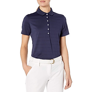 Callaway Women's Golf Short Sleeve Pique Open Mesh Polo Shirt, Peacoat, Medium