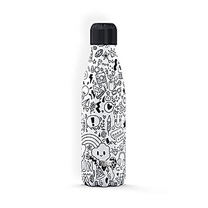 IDRINK® - Stainless steel insulated bottle | Thermos 500 ml DOODLE