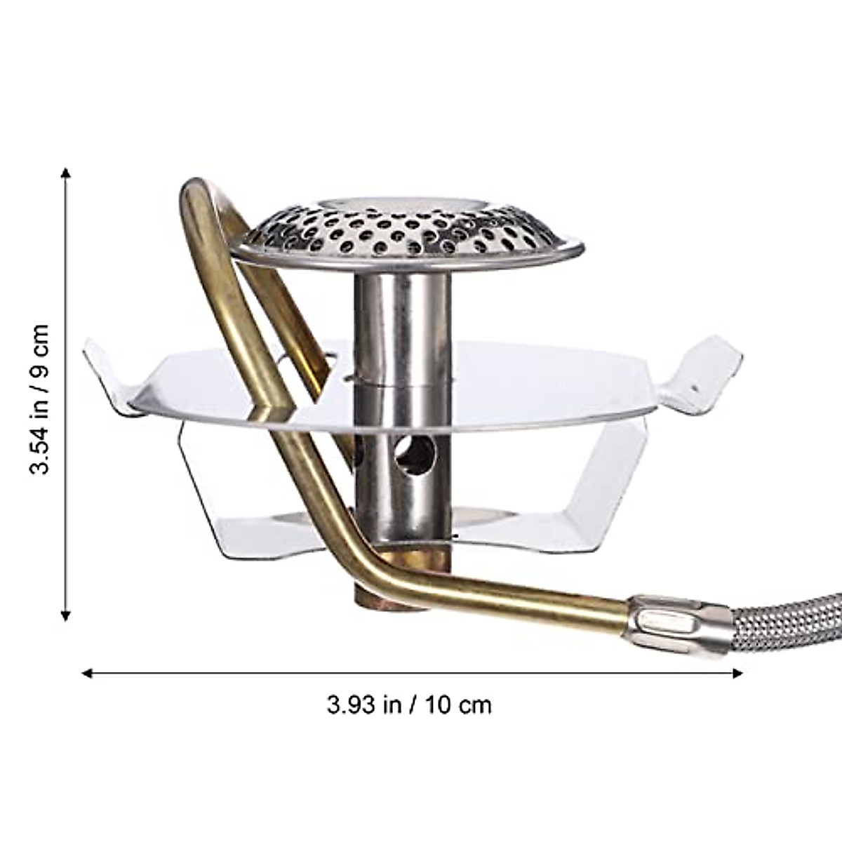 YARNOW 4pcs Case Barbecue Hiking Backing Camp Propane Stainless Bbq Stoves Small Picnic Adjustable Regulator Burner Butane and Portable Back Carry Steel Cooker Patio Hose for Camping