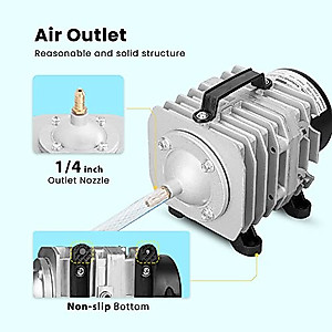 VIVOHOME Electromagnetic Commercial Air Pump, 32W 950GPH 6 Outlets for Aquariums, Fish Tank and Hydroponic Systems