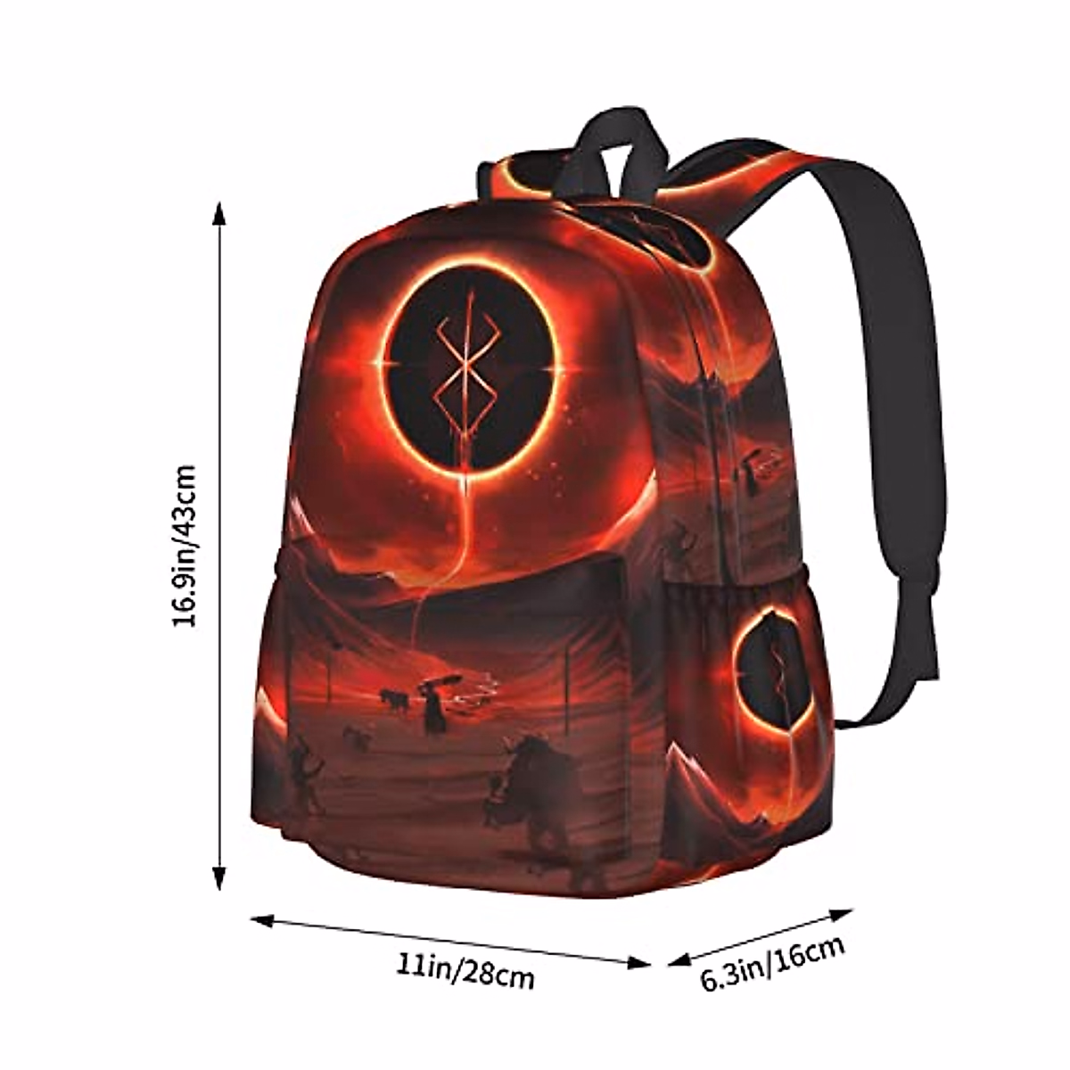 Anime Berserk Backpack 3d Anime Bookbag Large Capacity Laptop Backpacks Lightweight School Bag For College Students Travel Girls Boys
