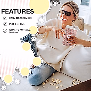 MT Products Popcorn Boxes for Party - 0.74 oz. (Pack of 50) - #1 Popcorn Buckets With Close Top - Great for Movie Theater, Circuses, and Stadium