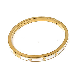 Kate Spade New York Spot The Spade Hinged Bangle Bracelet White