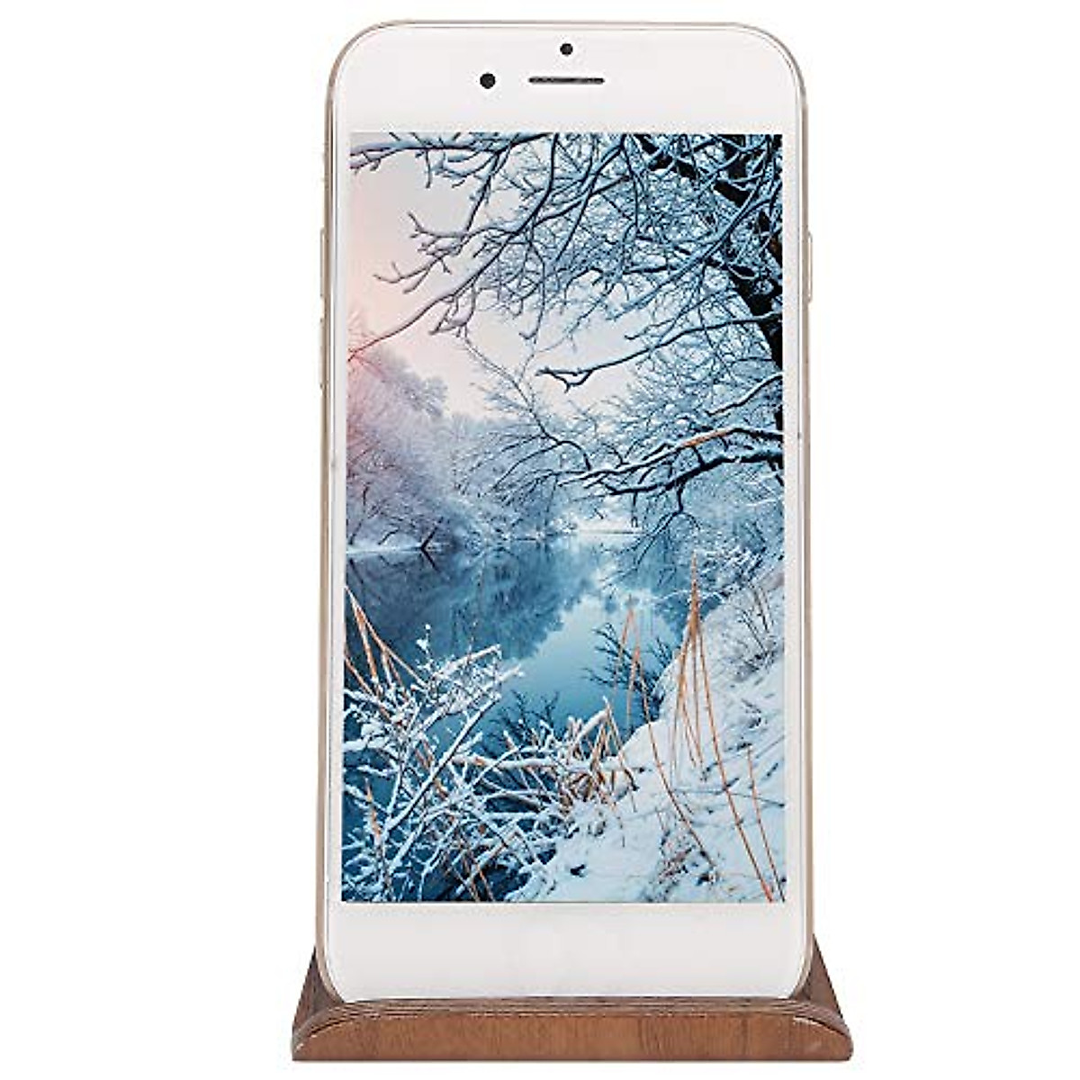 Rodipu Phone Holder, Wood Cell Phone Holder Stand for Cell Phone Holder, Cell Phone Holder Wood Tablet Holder(Walnut)