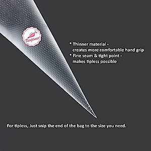 Keenpioneer Disposable Decorating & Pastry Bags 10" Pack of 100 (10", Clear)