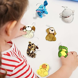 CAMIRUS 24Pack Mini Animal Plush Toy Set, Cute Animal Assortment Keychain Toys, Small Stuffed Animal Set Gifts for Kids, Christmas Stocking Stuffer, Easter Egg Filler, Valentine Classroom Prize