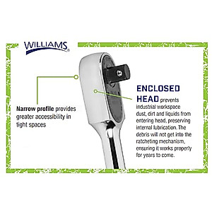 Williams B-52EHLA 3/8-Inch Drive Long Enclosed Head Ratchet