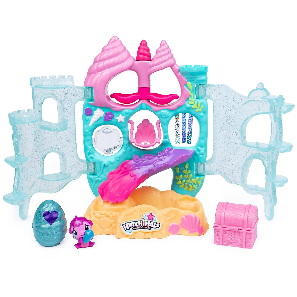 Hatchimals CollEGGtibles, Coral Castle Fold Open Playset with Exclusive Mermal Character (Amazon Exclusive Set), Girl Toys, Girls Gifts for Ages 5 and up