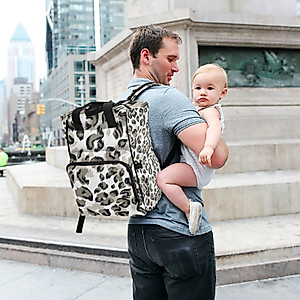 ALAZA Diaper Bag Backpack for Baby Nappy Changing Bags Multifunction Leopard Pattern(37) Travel Back Pack(226te5g)