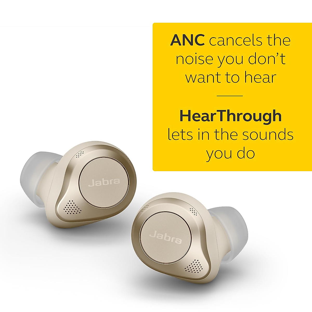 Jabra Elite 85t True Wireless Bluetooth Earbuds, Gold Beige – Advanced Noise-Cancelling Earbuds with Charging Case for Calls & Music – Wireless Earbuds with Superior Sound & Premium Comfort, 12