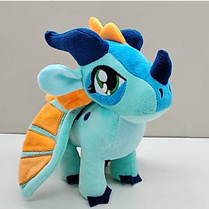 EASELR Wings of Fire Dragon Plush Toy Rainwing Dragon Stuffed Animals Pterosaur Plush Flying Dragon Pillow Plushies Gifts for Fans Kids Boys Girls