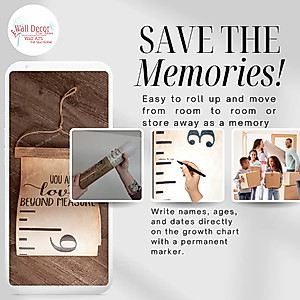 Canvas Growth Chart for Wall Nursery Decor - Gender Neutral Growth Chart for Kids - Ready to Hang Kids Height Wall Chart - Height Chart for Kids - Kids Growth Chart Wall Hanging - Growth Chart Canvas