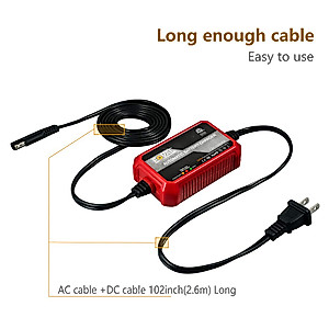 Foval Automatic Trickle Battery Charger 12V 1000mA Smart Battery Charger