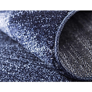 Unique Loom Del Mar Collection Area Rug - Abigail (2' 2" x 3' 1" Rectangle, Navy Blue/ Blue)