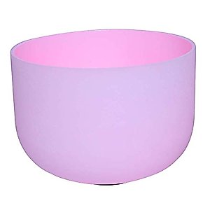 ENERGYSOUND Perfect Pitch 432Hz Frosted C# Adrenals Chakra Pink Colored Frosted Quartz Crystal Singing Bowl 10 inch mallet and o-ring included