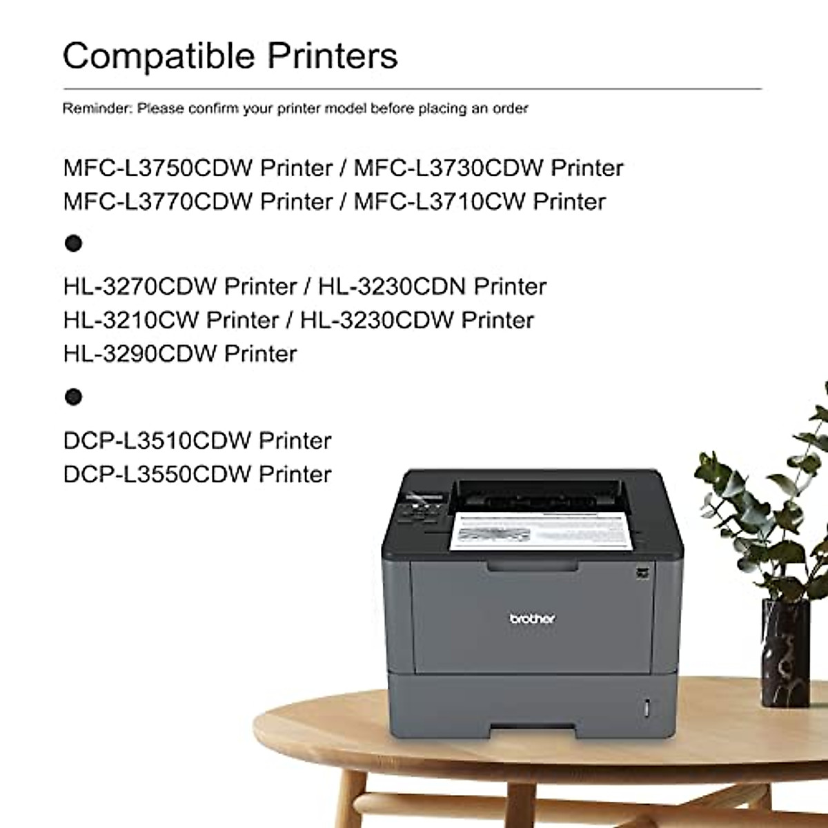 ISHIEY (2BK+1C+1M+1Y, 5-Pack) Compatible Toner Cartridge Replacement for Brother TN227 TN-227 TN-227BK TN223 TN-223BK MFC-L3770CDW MFC-L3710CW MFC-L3750CDW HL-L3210CW HL-L3290CDW HL-L3230CDW Printer