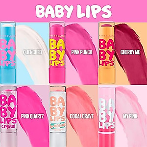 Maybelline New York Baby Lips Moisturizing Lip Balm, Cherry Me, 0.15 oz.