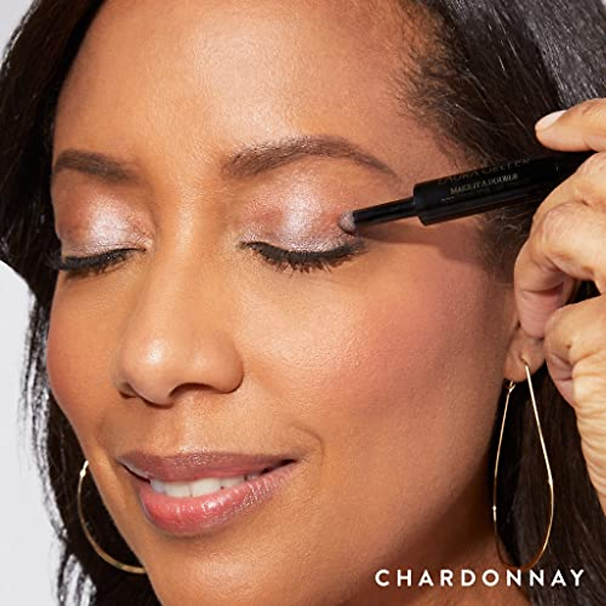 LAURA GELLER NEW YORK Make It A Double Dual-Ended Eyeshadow - Chardonnay - Cream Eyeshadow Stick + Matching Powder Eyeshadow - Crease-Proof & Smudge-Proof