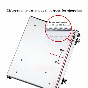 HENWAFX Manual Ribs Meat Chopper Slicer 13.5 inch Stainless Steel meat chopper for home use beef jerky slicer Frozen Meat Vegetable Food Chicken Duck and Fish Cutter (KD0288)