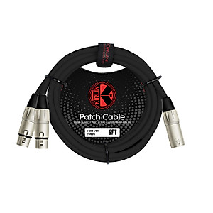 Kirlin Cable Y-301-06 - 6 Feet - XLR Male to Dual XLR Female Y-Cable