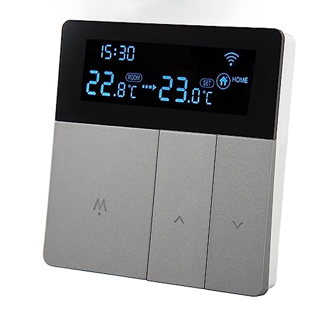 Floor Heating Thermostat, Wall Mounted Digital Thermostat Wide Application Remote Control 90-240V for Villas (Without WiFi)