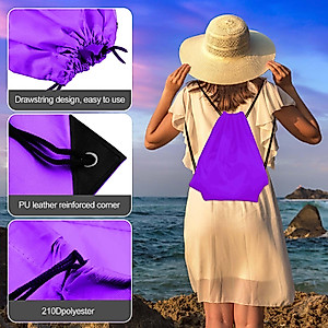 KUUQA 40Pcs Purple Drawstring Backpack Bag Bulk Sack Drawstring Bags Bulk String Bags Storage Bags for Sport Gym Traveling