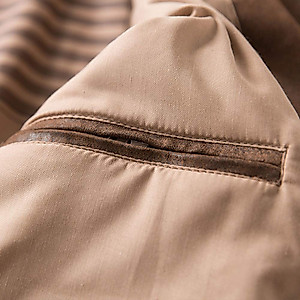 FLAVOR Men's Leather Flight Bomber Jacket Air Force Aviator. (XX-Large, Brown)