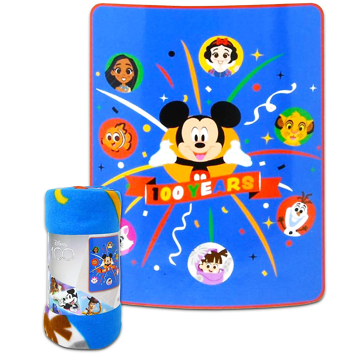 Mickey Fleece Throw Blanket and Tote Set for Kids and Teens - Bundle with Mickey Blanket, Tote, Stickers, and More for Boys & Girls (Size 40" x 50")