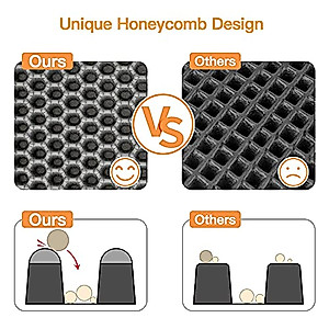 Conlun Cat Litter Mat Cat Litter Trapping Mat, Honeycomb Double Layer Design, Urine and Water Proof Material, Scatter Control, Less Waste，Easier to Clean,Washable