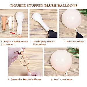 Double Stuffed Blush Balloons Different Sizes 18In 12In 5In Nude Balloon Garland Kit Pastel Cream Peach Latex Balloon Arch For Birthday Wedding Baby Bridal Shower Gender Reveal Bachelorette Supply