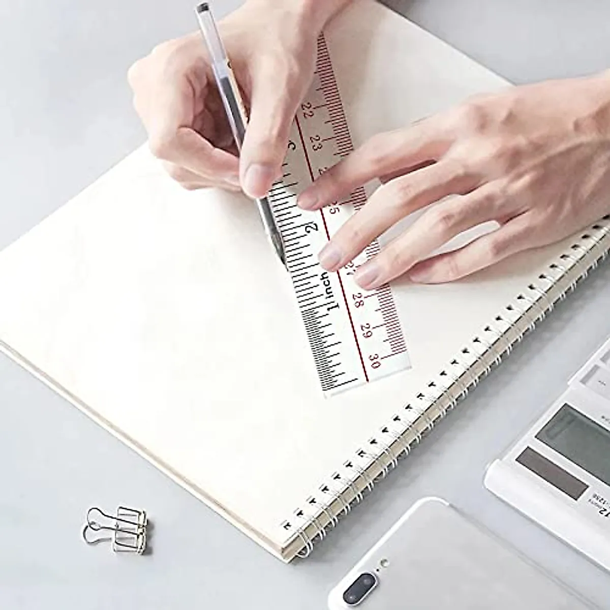 Ruler 12 inch, Clear Plastic 12 inch Ruler, Apply to Rulers for Kids ...