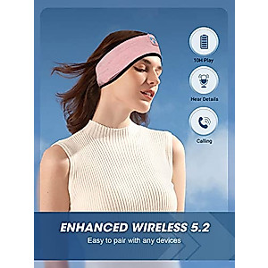 Sleepbeauty Sleep-Headphones-Wireless-Bluetooth-Headband - Comfy Sleeping Eye Mask Headphones Headset, Sport Headband Earbuds Electronics Tech Gadgets Christmas Birthday Gifts for Women Men Running