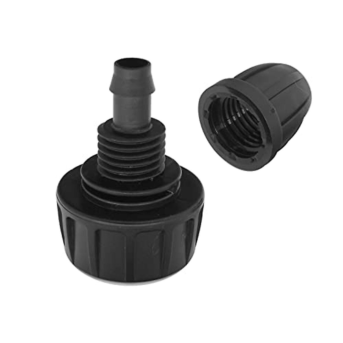 10 pcs 3/8 inch Drip Irrigation Tubing to Faucet/Garden Hose Adapter, 3/8" Barb Lock 3/4" Female GHT Garden Hose Fittings Coupler