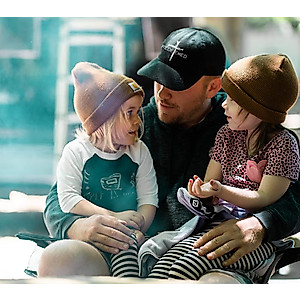 Men's Christian Faith Cross Nails Embroidered Mesh Back Trucker Hat, Heather Grey/White