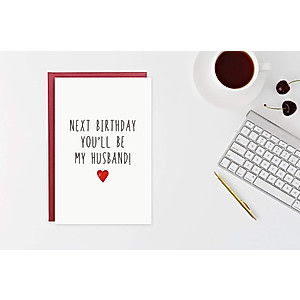 Gonzey Funny Birthday Card For Future Husband - Fiance Birthday Card - Romantic Birthday Cards