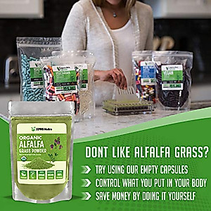 XPRS Nutra Organic Alfalfa Powder - Premium Vegan Alfalfa Supplement Rich in Calcium, Antioxidants, Vitamins - Farmer Alfalfa Supplement for Kids and Adults - Vegan Friendly Alfalfa Leaf (4 Ounce)