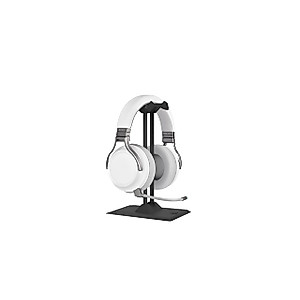 Octoo Headphone Stand, Litestand Headset, Headset Holder Earphone Stand with Steel Supporting Bars Flexible Headrest thermoplastic Resin Solid Base for All Headphones Size (Black)