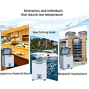 HNRUIDACN -86 ° C 50L (Adjustable from -40 to -86 ° C) Ultra Low temperature Small Commercial Freezer Horizontal Freezer Laboratory Low Temperature Refrigerator